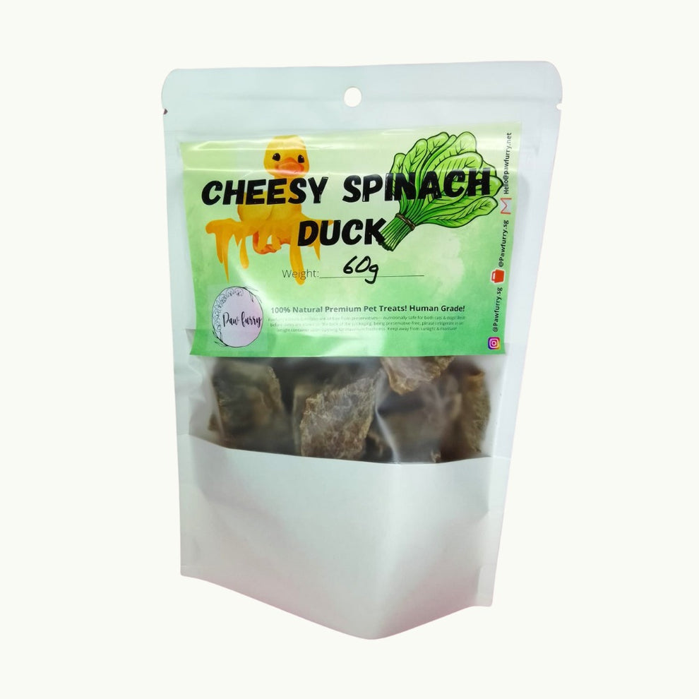 Pawfurry Cheesy Spinach Duck - 60g – The Collar Club